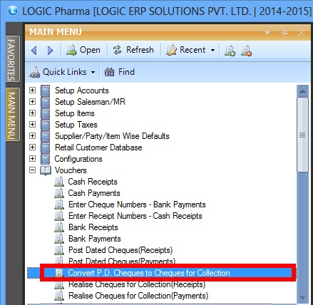 Convert P.D Cheques To Cheque For Collection