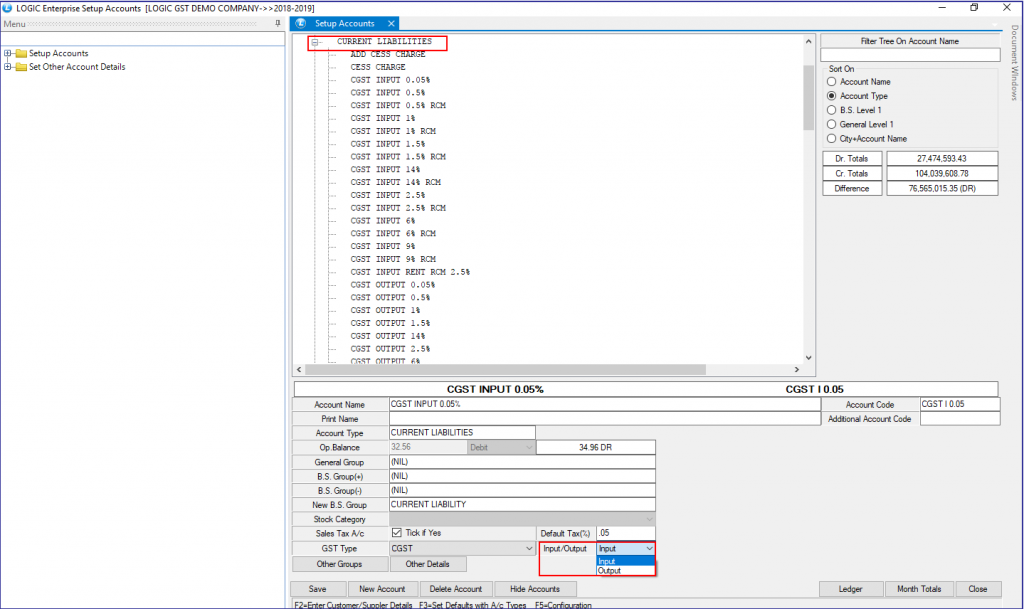 Define Input/Output Account Types for Tax Accounts - Blog