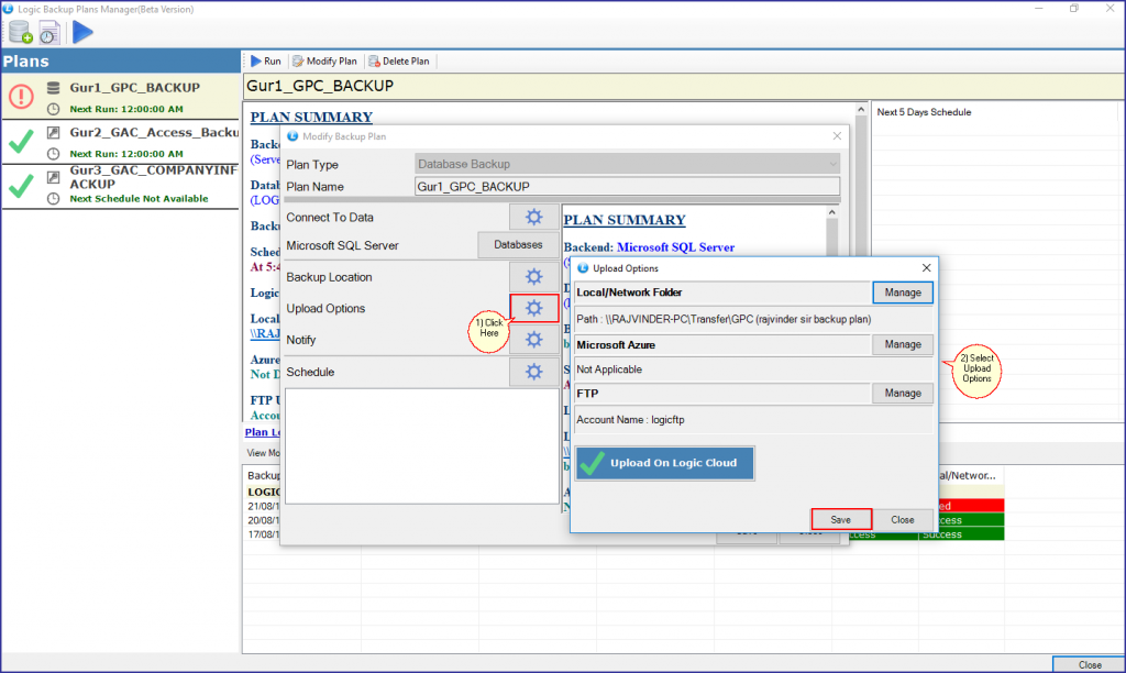 Database Backup Module introduced in Logic - Blog